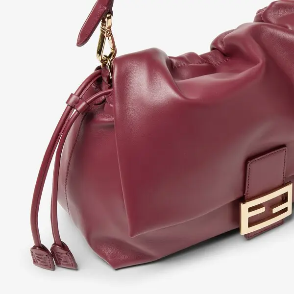 Fendi Baguette® Soft Large Dark Red Nappa Leather Bag